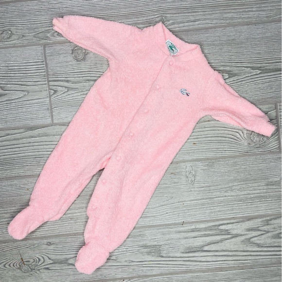 Vintage | Pajamas | Vintage 9s Pink Izod Lacoste Footed Sleeper ...